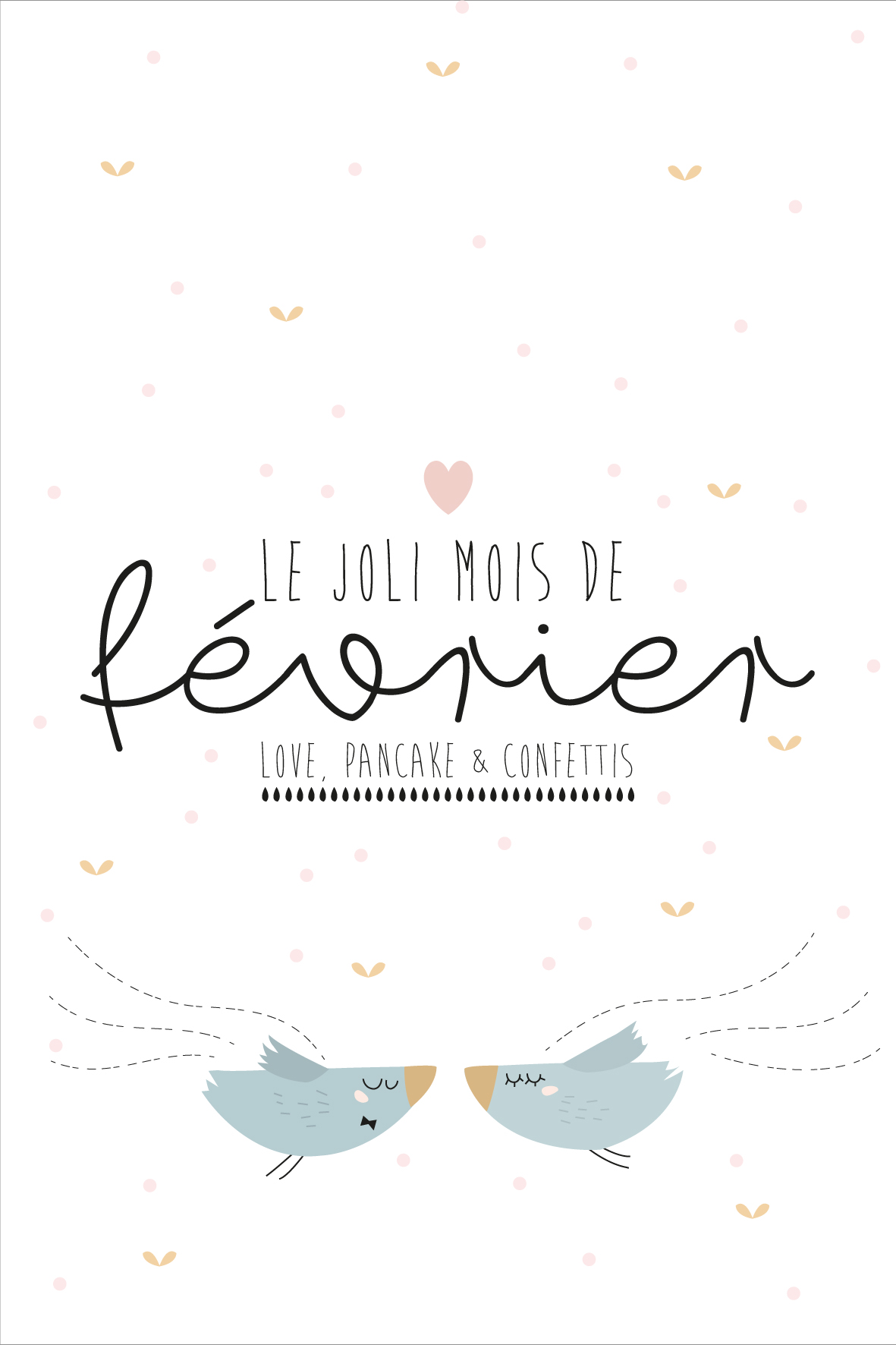 Calendrier du mois de février à imprimer – La vie en plus joli